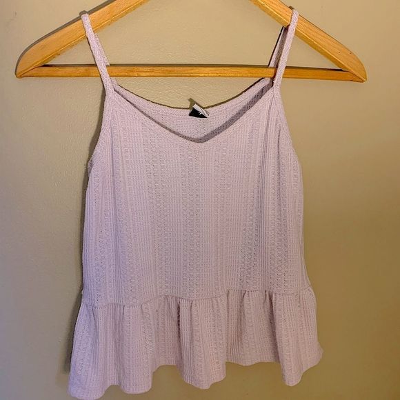 Paper Crane | Tops | Papercrane Pale Pink Ruffled Teddy Tank | Poshmark